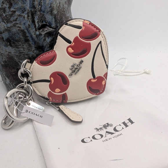 Coach | Accessories | Coach Red And White Cherry Key Holder | Poshmark